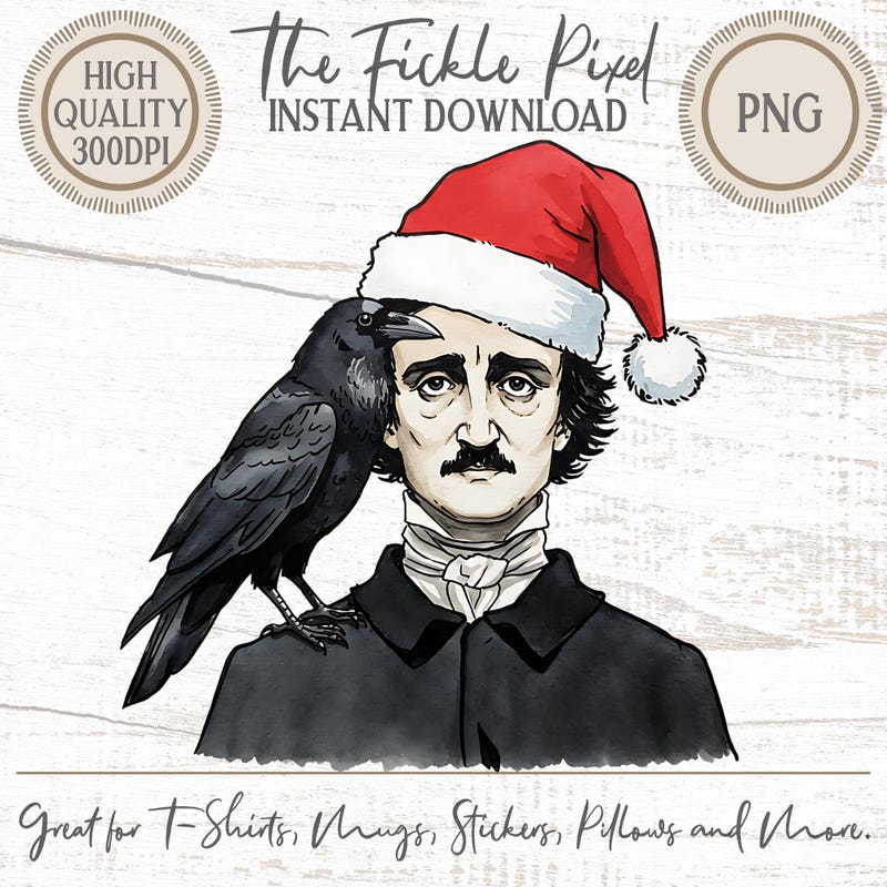 Edgar Allen Poe Drawing - Etsy UK