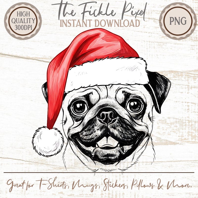 Pug Christmas - Etsy