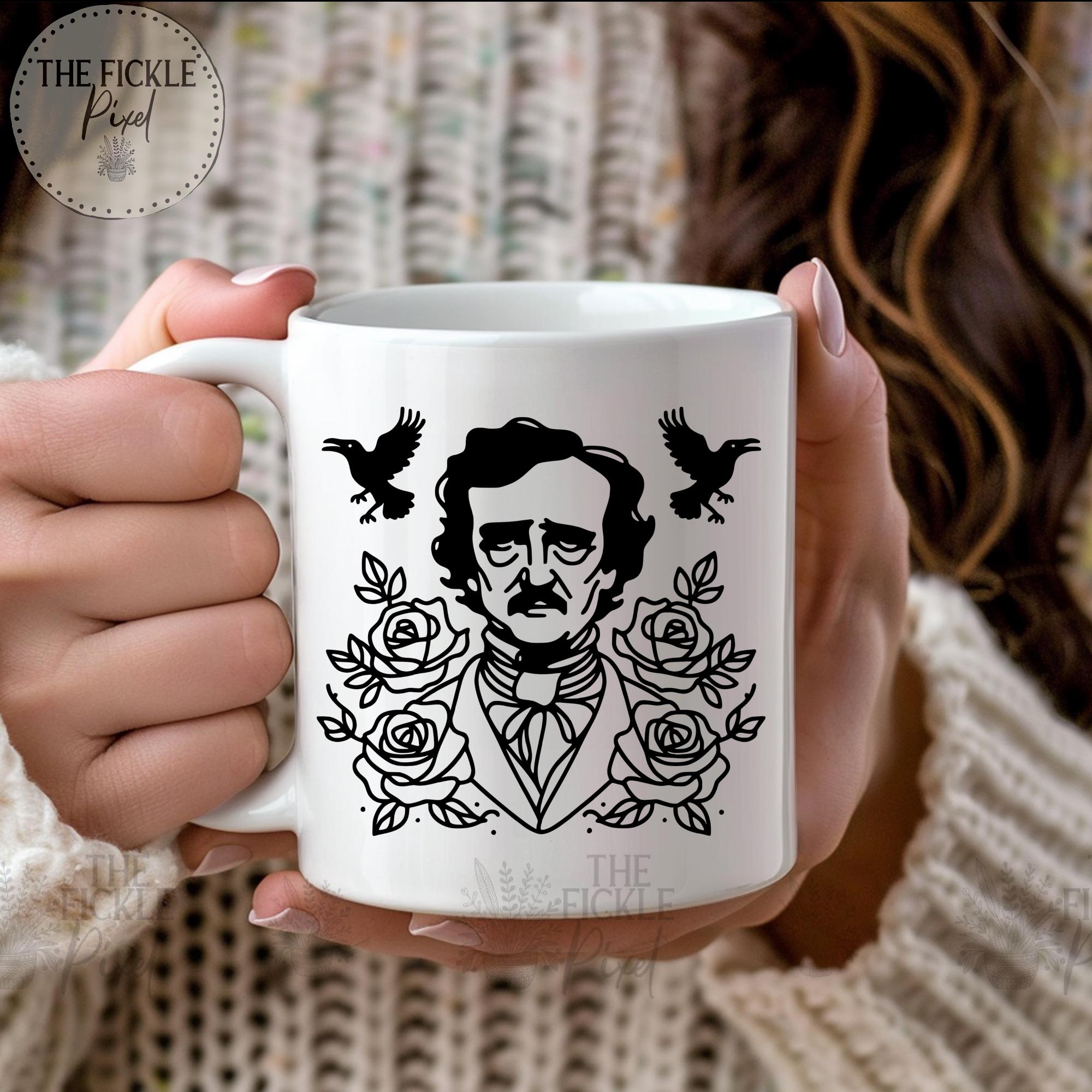 Edgar Allan Poe PNG SVG Clipart Set, Nevermore, Vintage Poem the Raven ...