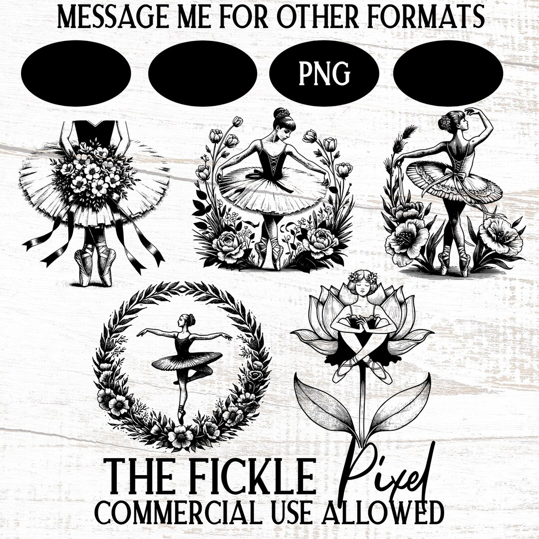 Ballet Dancer Clipart Bundle, Ballet Dancer Sublimation, Ballerina Png ...