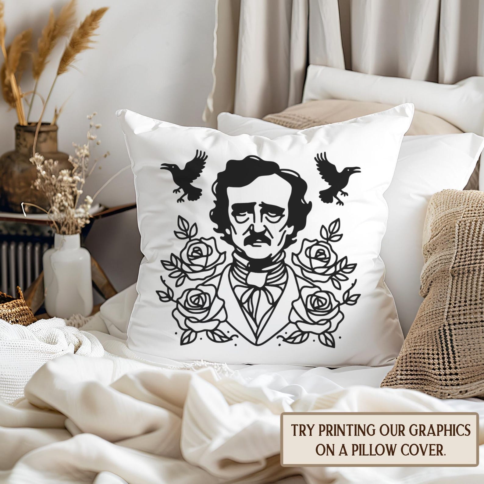 Edgar Allan Poe PNG Clipart Set, Nevermore, Vintage Poem the Raven ...