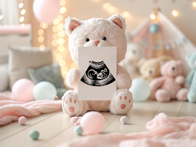 Ultrasound Sonogram Vector Clipart Png, Outline & Black Silhouette ...