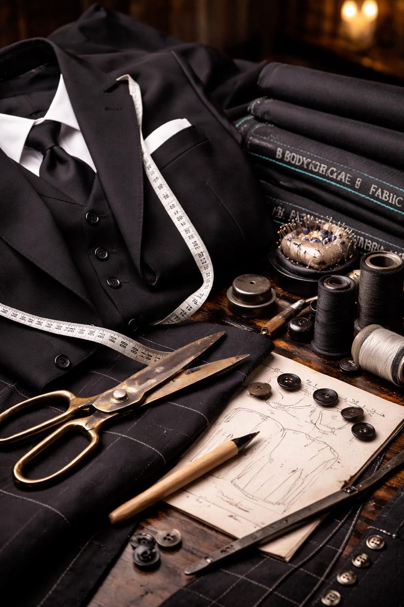 Black 3 Piece Bespoke Men’s Suit – Custom Made Wedding & Formal Suit ...