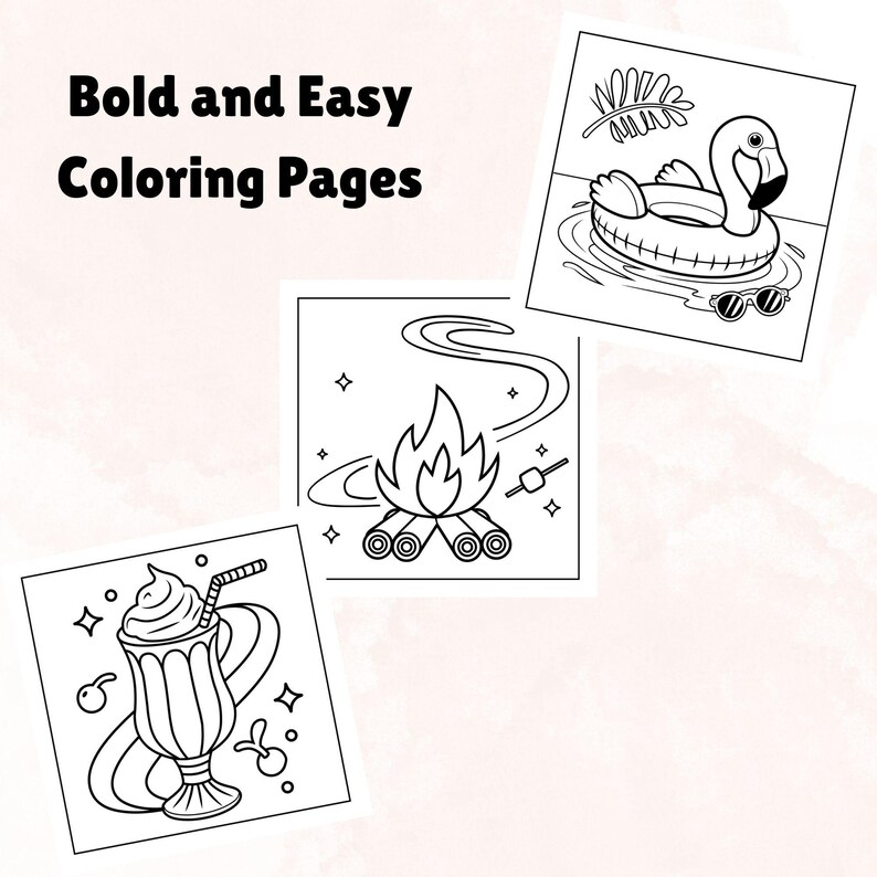 Retro Summer Coloring Book for Adults & Kids, 80s 90s Vintage Beach ...