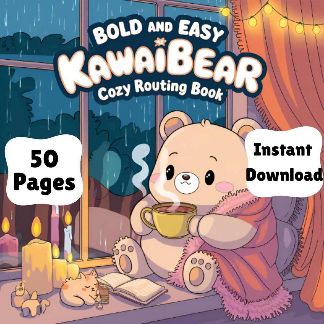 Cozy Routine Kawaii Bears Coloring Book for Kids & Adults | Cute ...