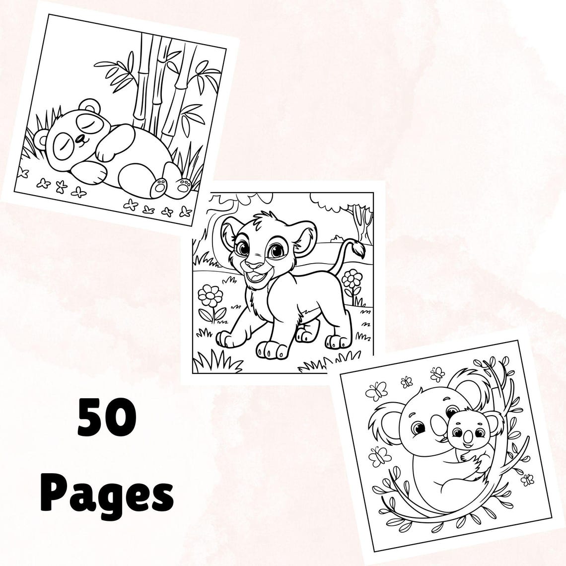 Zoo Animal Coloring Book Printable, Wild Animal Coloring Pages PDF ...