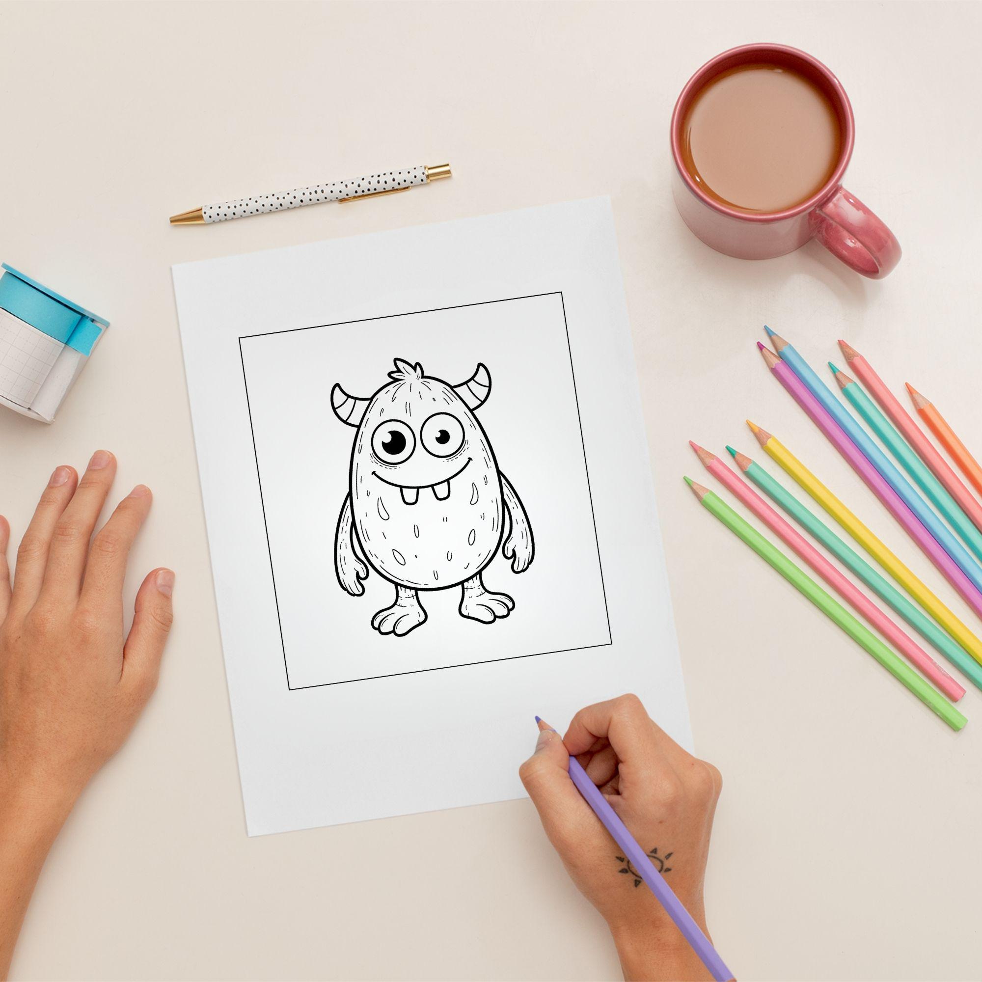 Printable Cute Monster Coloring Book | 50 Page Digital PDF | Fun Kids ...