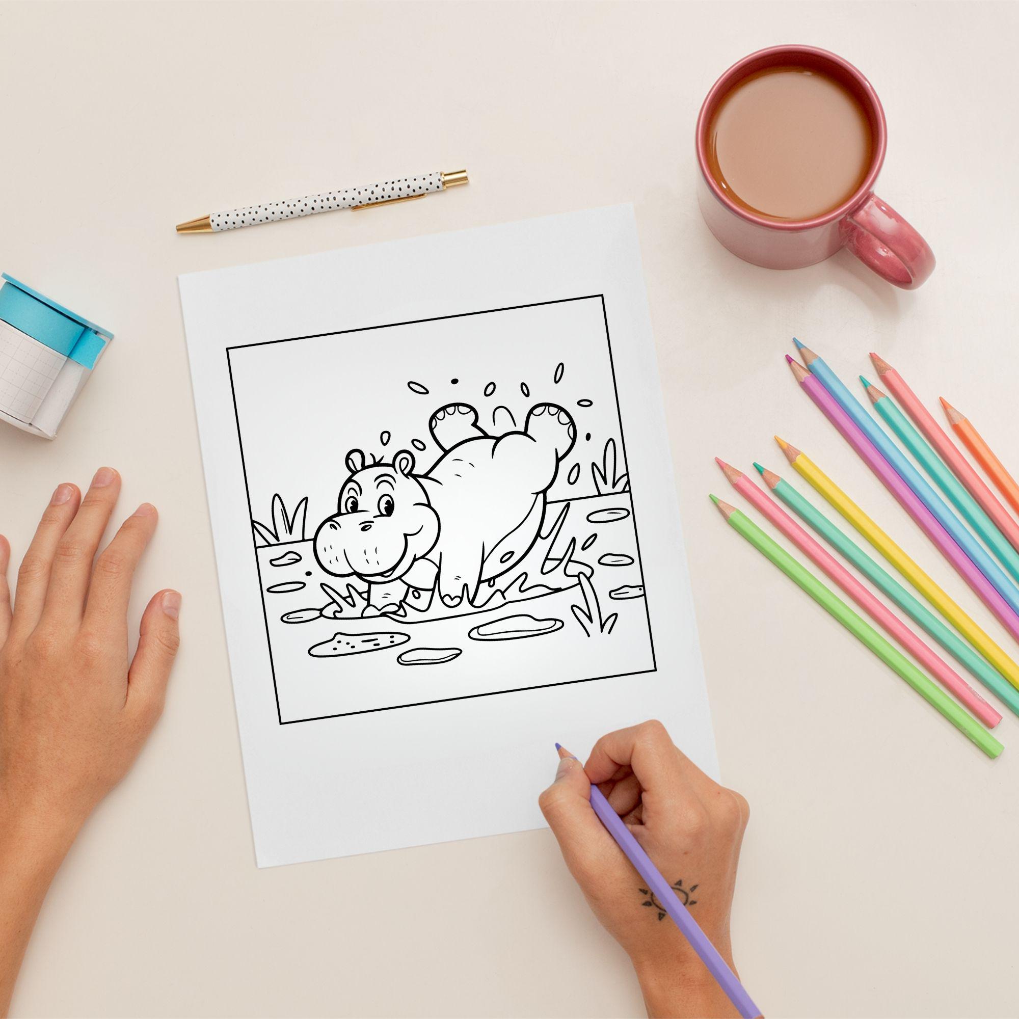 Zoo Animal Coloring Book Printable, Wild Animal Coloring Pages PDF ...