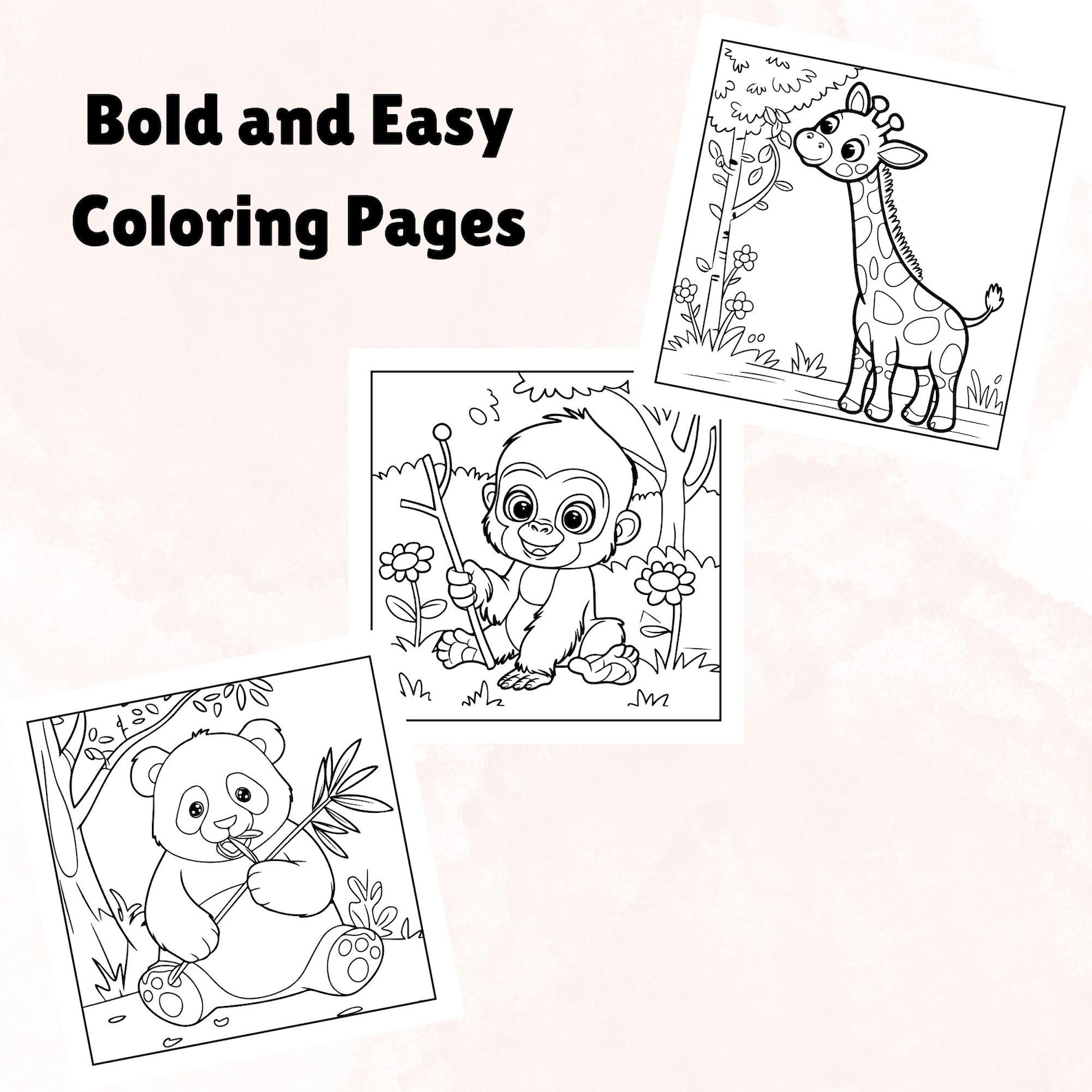 Zoo Animal Coloring Book Printable, Wild Animal Coloring Pages PDF ...