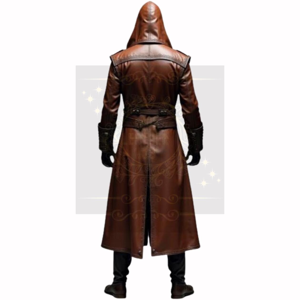 Handcrafted Brown Leather Hooded Cloak: Gothic Steampunk Cosplay - Etsy