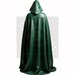 Handcrafted Green Leather Hooded Cloak: Gothic Medieval Cosplay - Etsy