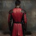 Genuine Leather Fantasy Warrior Coat – Red & Black Regal Armor Style - Etsy