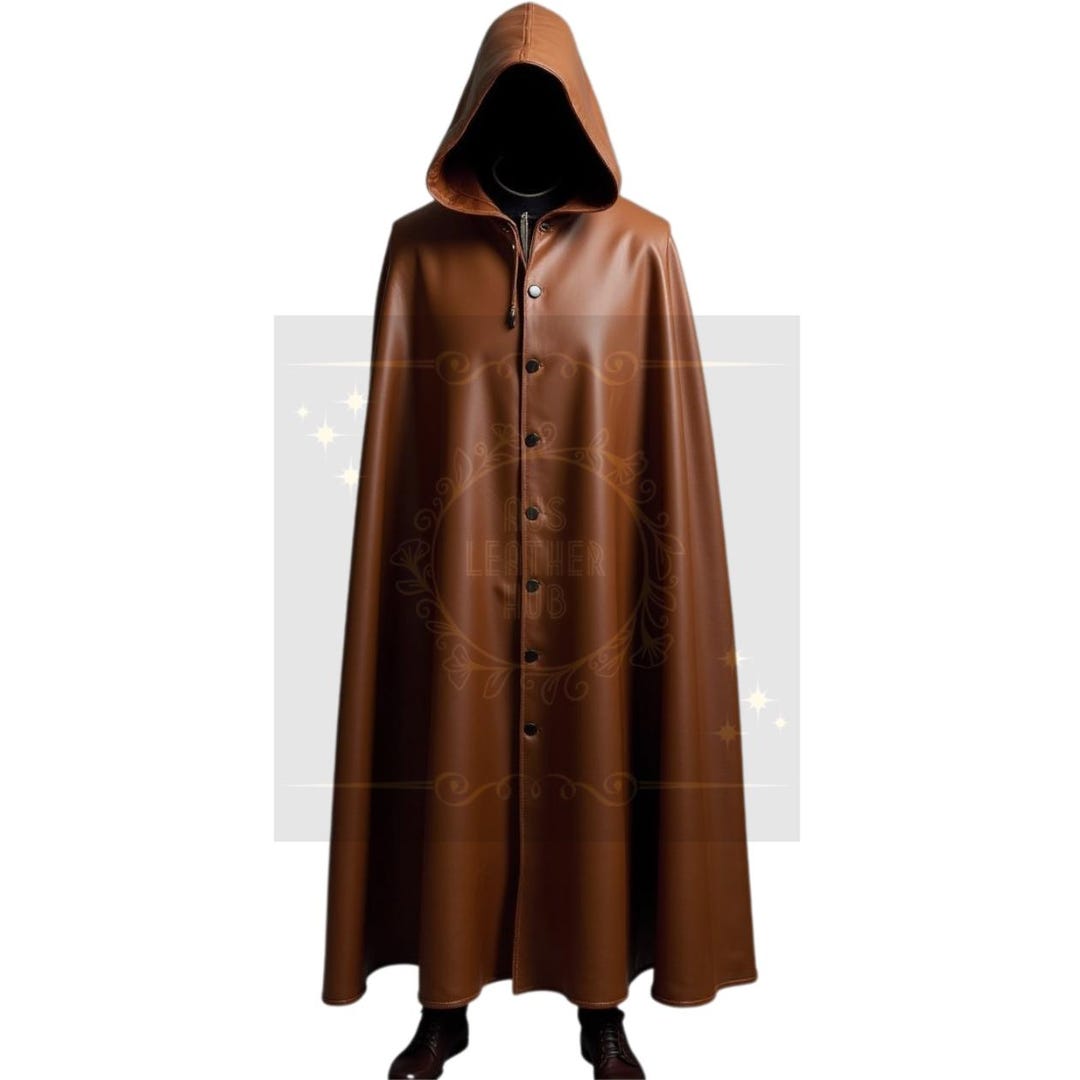 Brown Full-length Hooded Cloak for Mystery and Elegance - Bold and ...