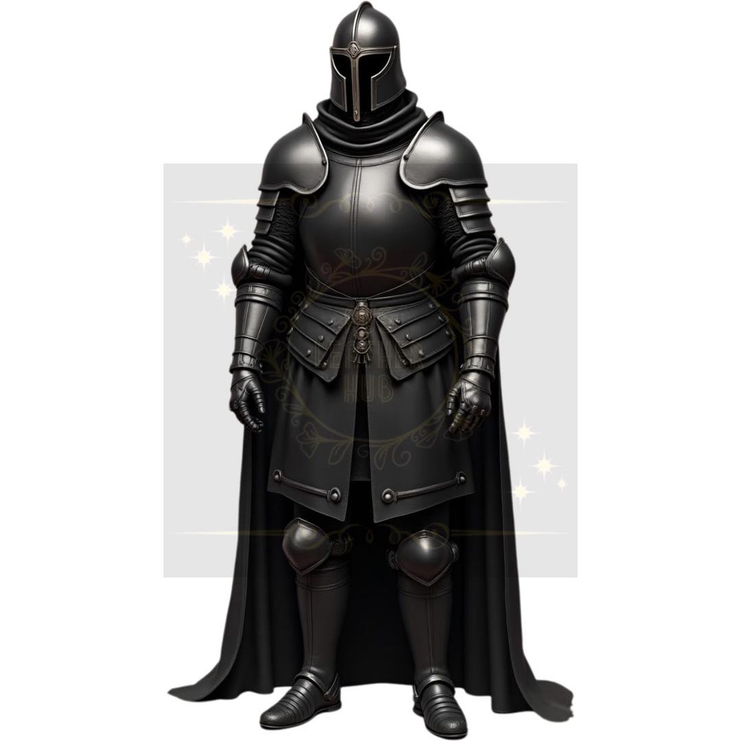 Handcrafted Black Leather Medieval Knight Armor Cloak: Gothic Cosplay ...