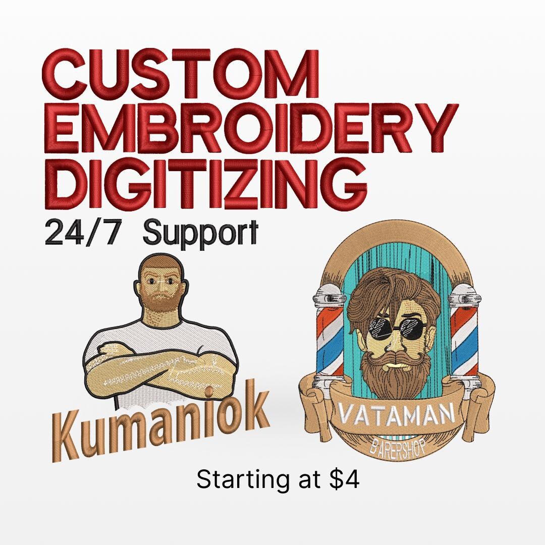 Custom Embroidery Digitize, Embroidery Digitize, Custom Digitize, DST ...