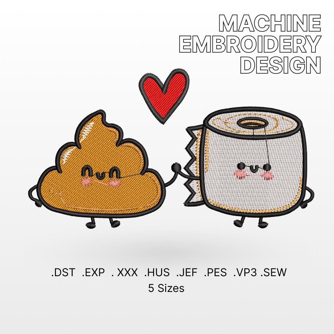 Couple Love Embroidery Design: Heart & Drive (digital Download) - Etsy