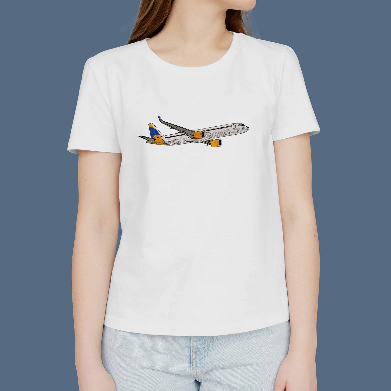 Airplane Machine Embroidery Design File, Aircraft A320, Plane, Aviation ...