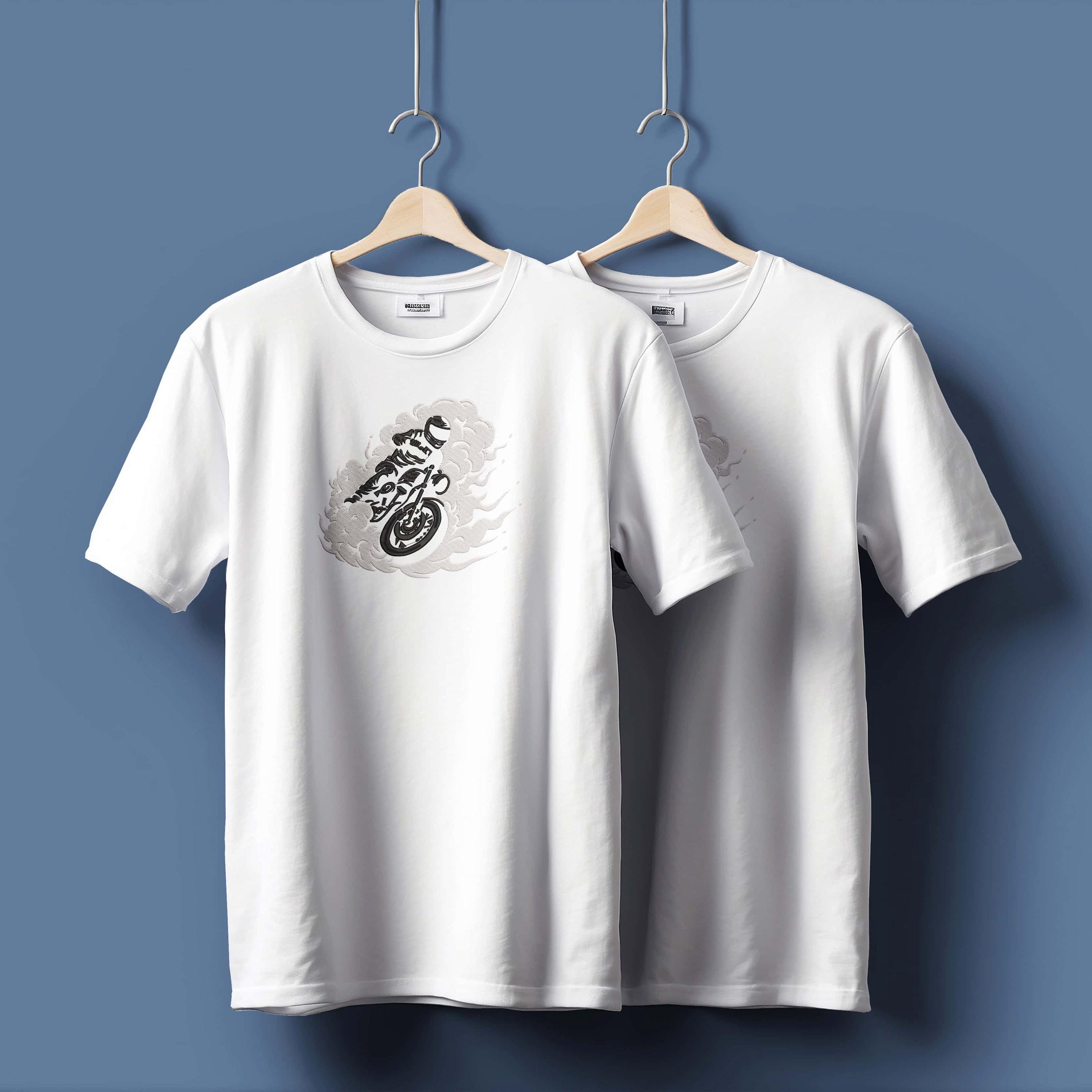 Motorcycle Machine Embroidery Design: Biker Chopper Pattern (digital ...