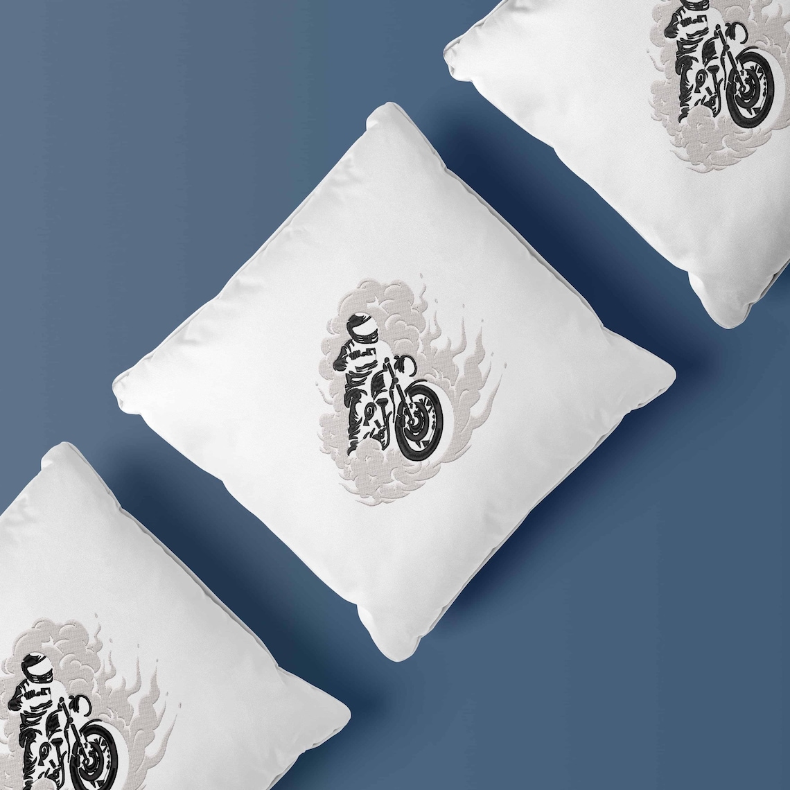 Motorcycle Machine Embroidery Design: Biker Chopper Pattern (digital ...