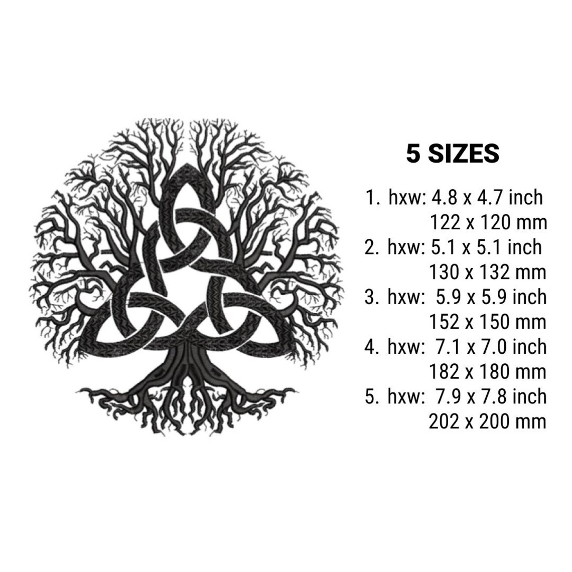 Tree of Life Machine Embroidery Design, Nature, Pattern, Decorative ...
