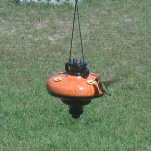 Ceramic Hummingbird Feeder, Pollinator Feeder, Traditional Style, Day ...