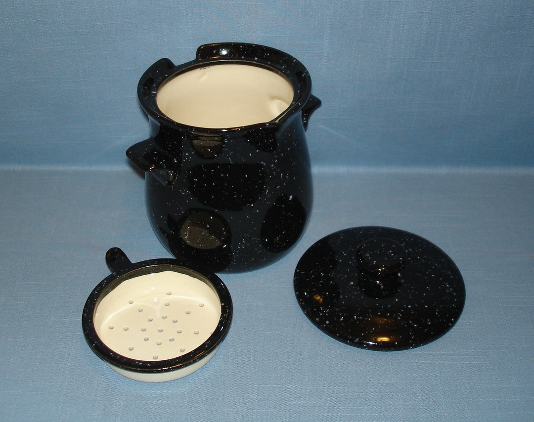 Ceramic Grease Jar, Drippings Jar, Black Sprinkles - Etsy