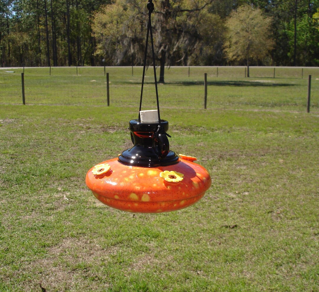 Ceramic Hummingbird Feeder, Pollinator Feeder, Traditional Style ...