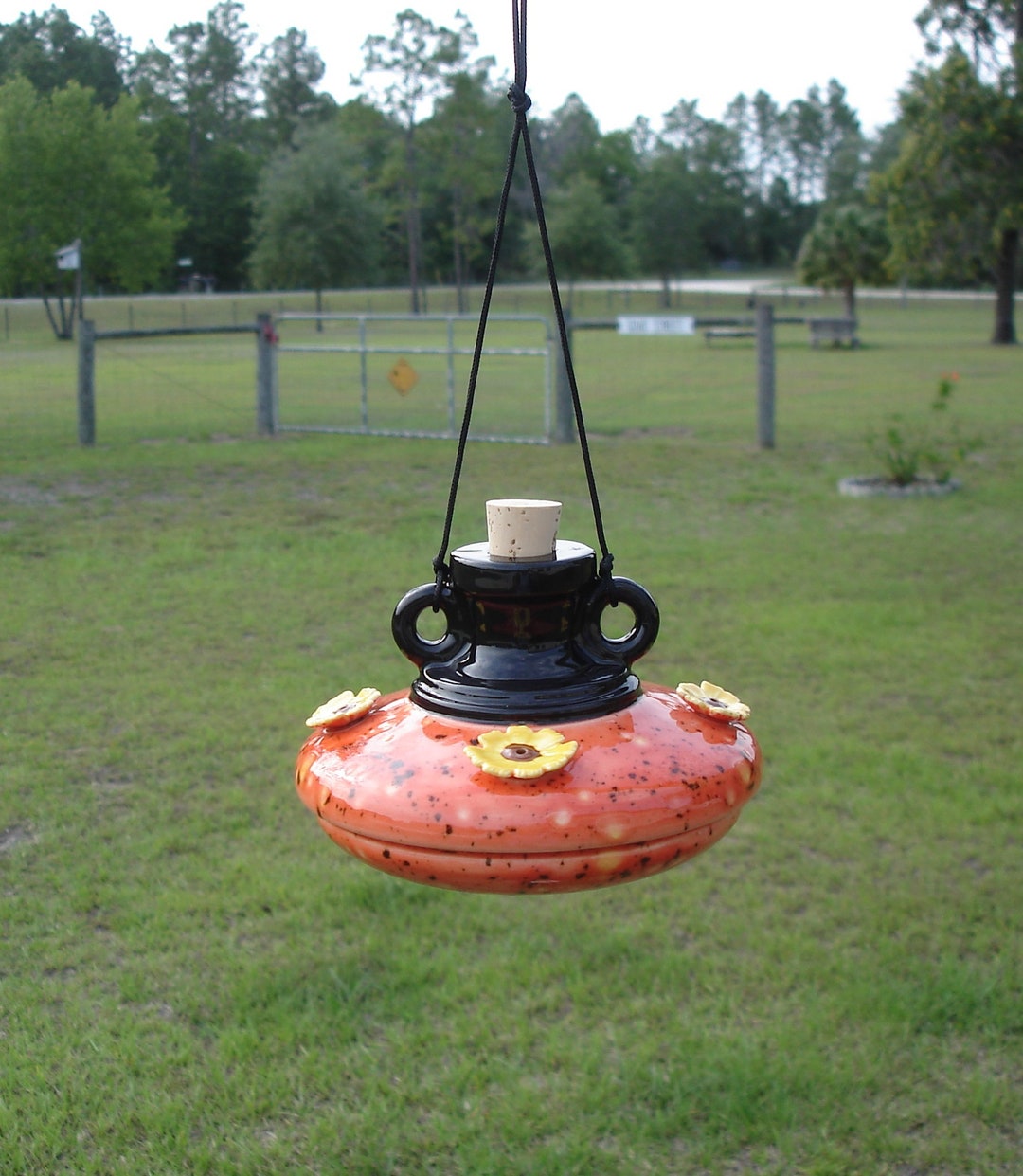 Ceramic Hummingbird Feeder, Pollinator Feeder, Traditional Style, Day ...