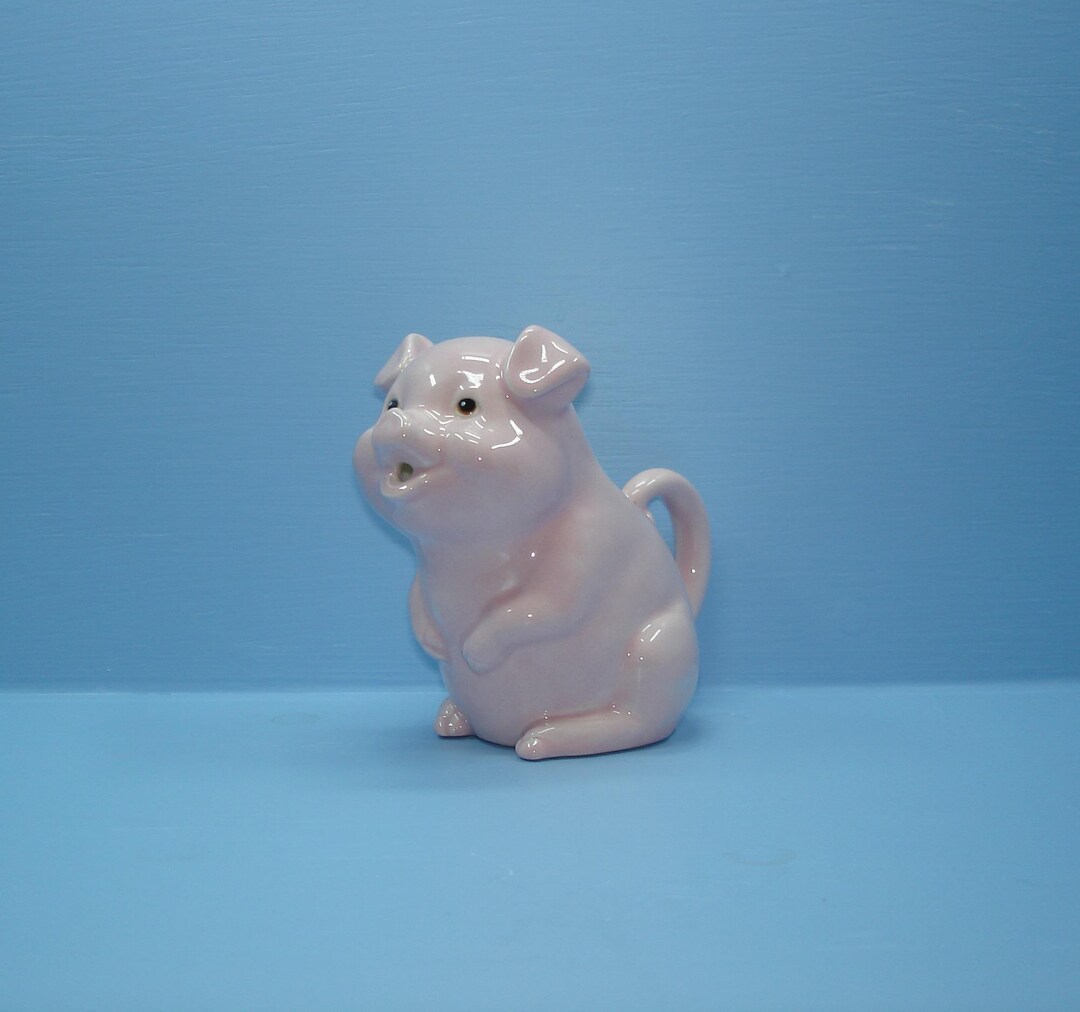 Ceramic Pig Creamer, Pitcher, Pink - Etsy