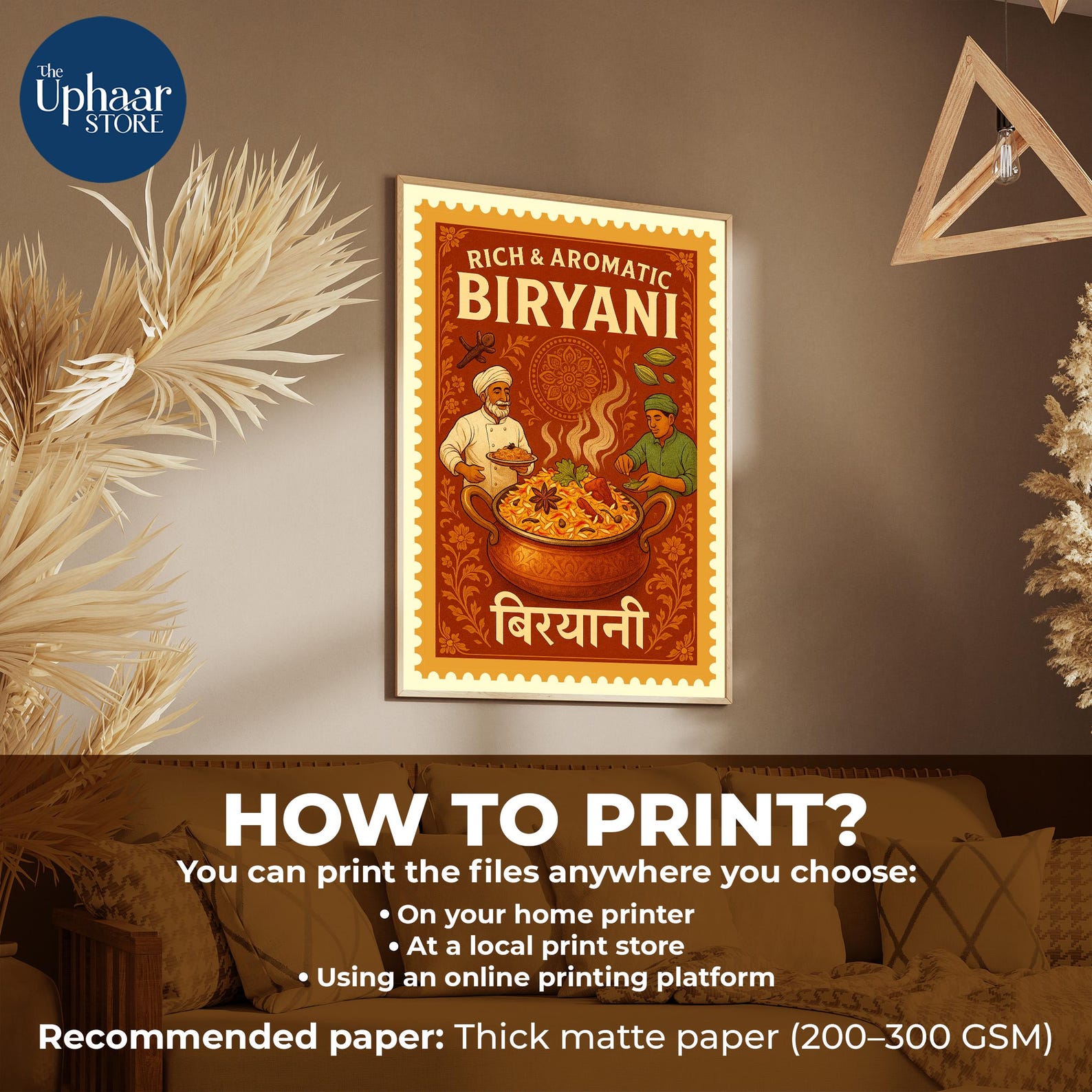 Biryani Wall Art Print – Digital Indian Food Poster - Etsy