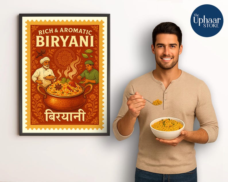 Biryani Wall Art Print – Digital Indian Food Poster - Etsy