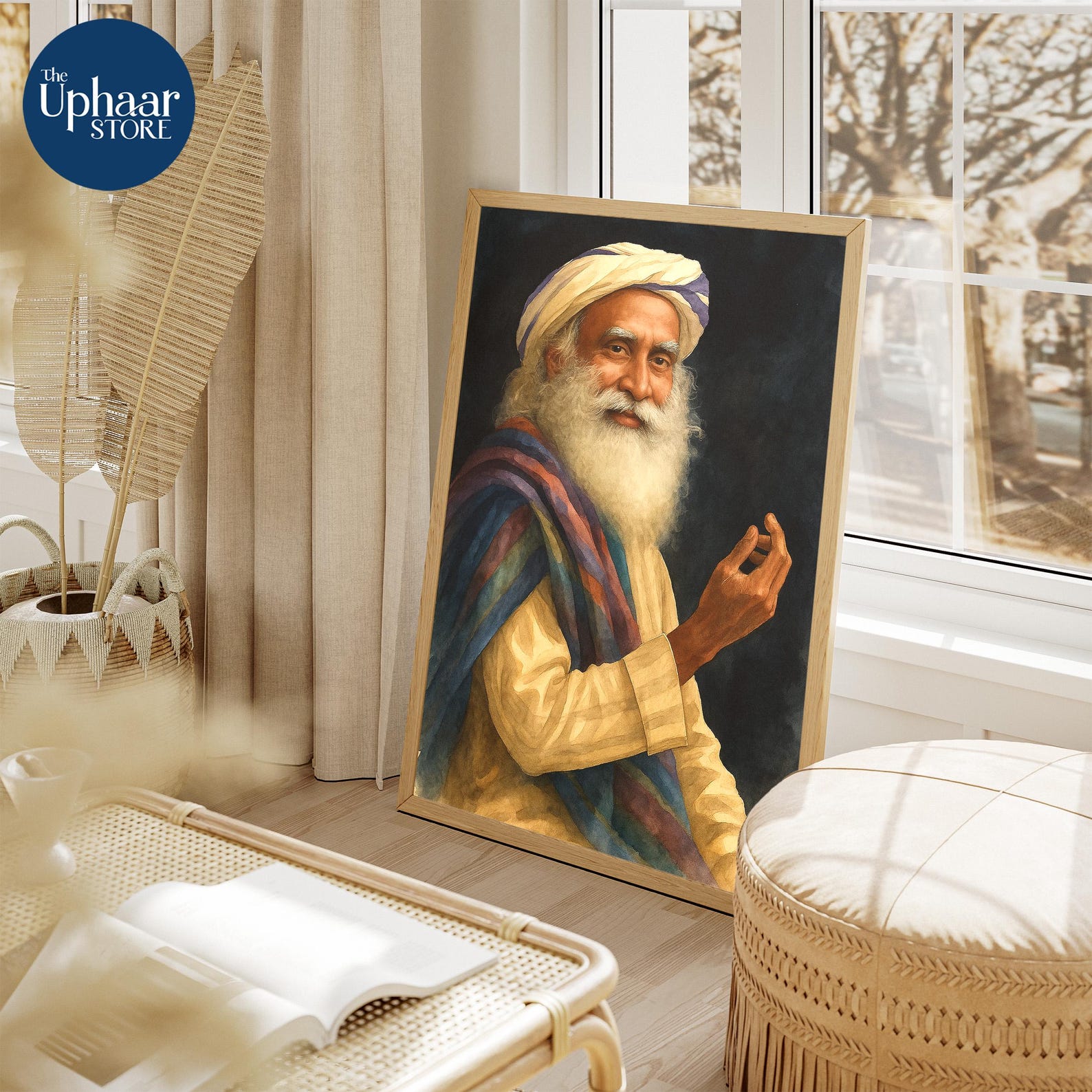 Sadhguru Watercolor Painting Art Print – Indian Spiritual Guru Portrait ...