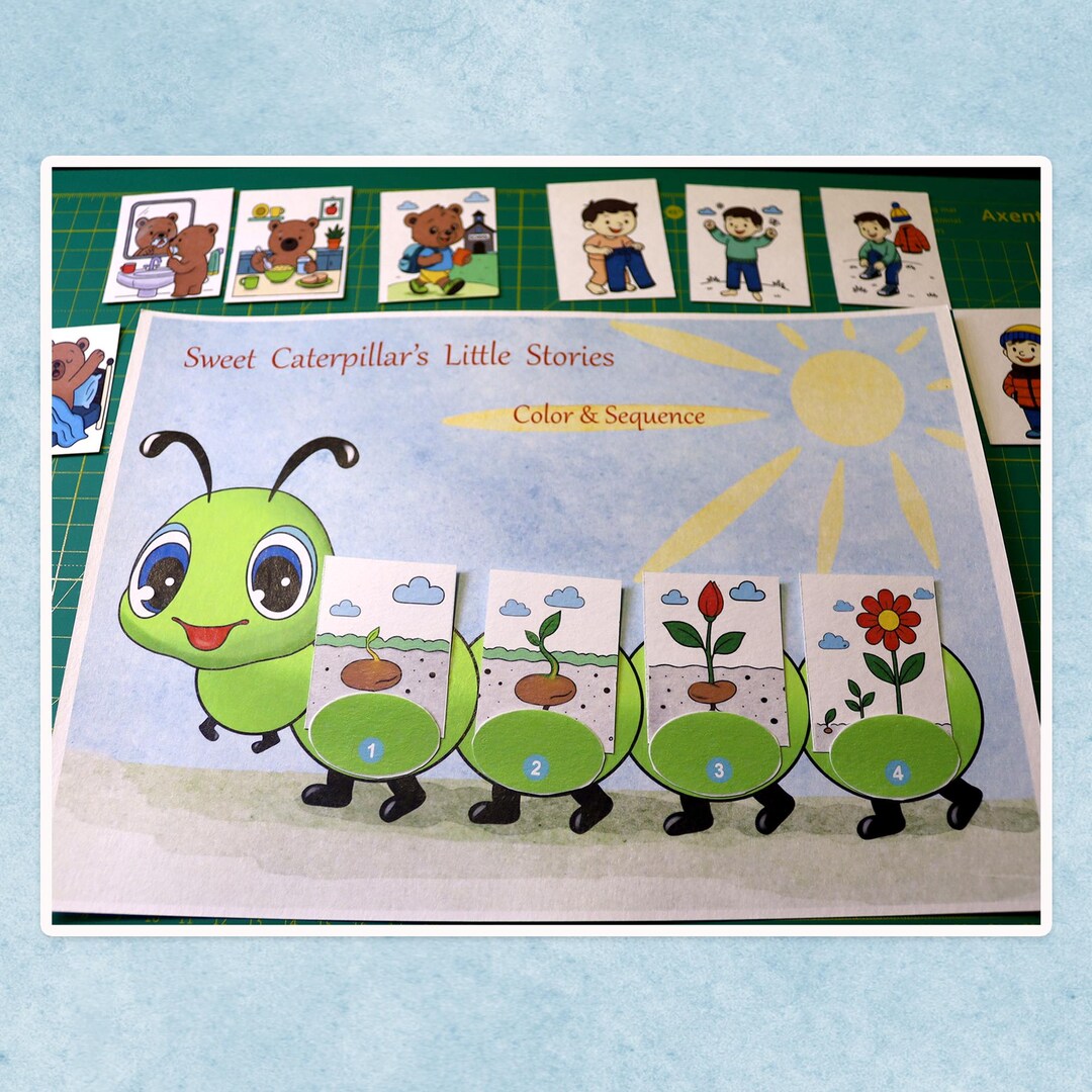 Caterpillar Puzzle Game: Coloring Page for Kids (digital Download) - Etsy