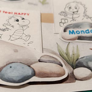 Dino-style Mood Calendar. Printable Emotional Learning Tool for Kids ...