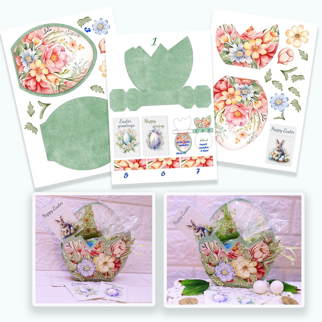 DIY Easter Paper Crafts Pattern - Printable Easter Box Template.diy ...