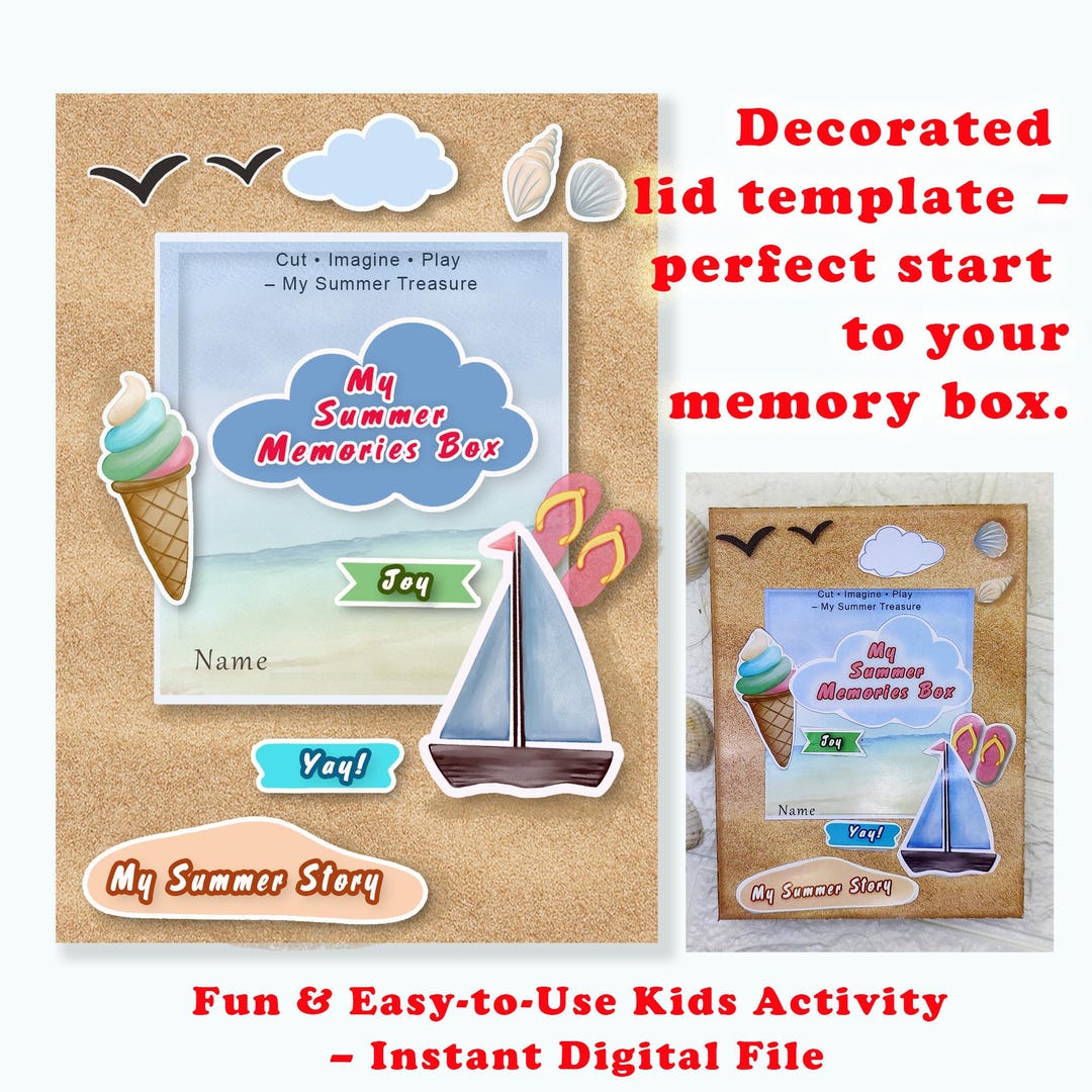 Summer Memories Craft Kit for Kids – Printable PDF + PNG | A4 Cut ...