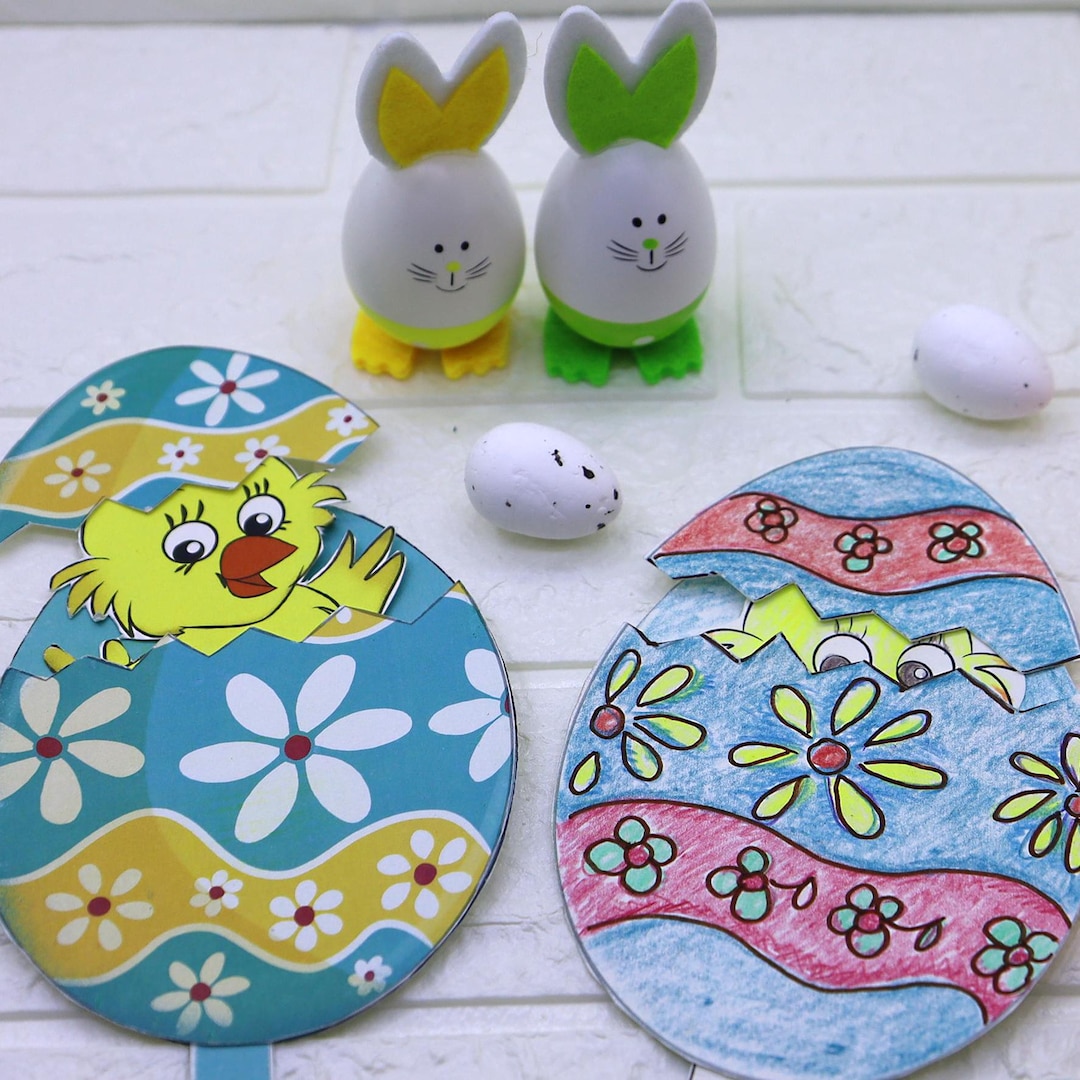 Easter Chick Coloring Page for Kids - Digital Template. Interactive ...