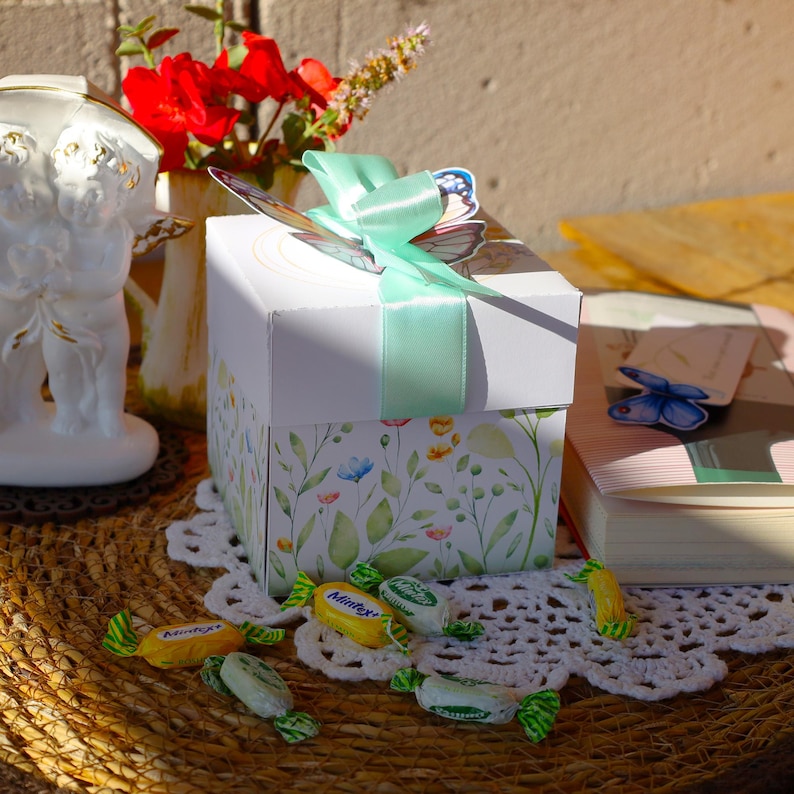 Butterfly Explosion Box Template | Printable DIY Gift Box - Etsy