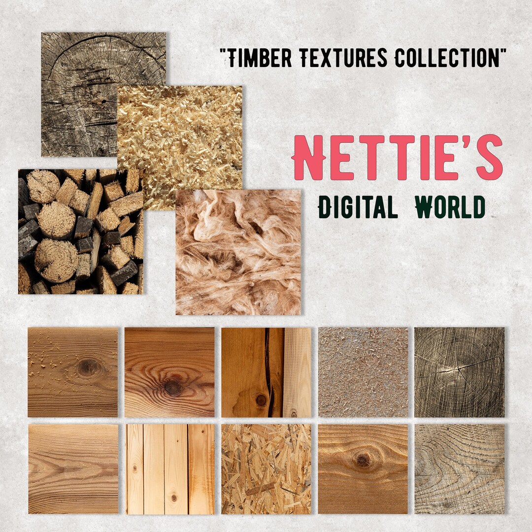 Wood Grain Textures for Digital Design. Digital Scrapbooking. Natural ...