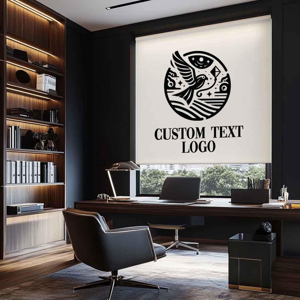 Custom Logo Roller Blind: Office Window Covering, Digital Print - Etsy