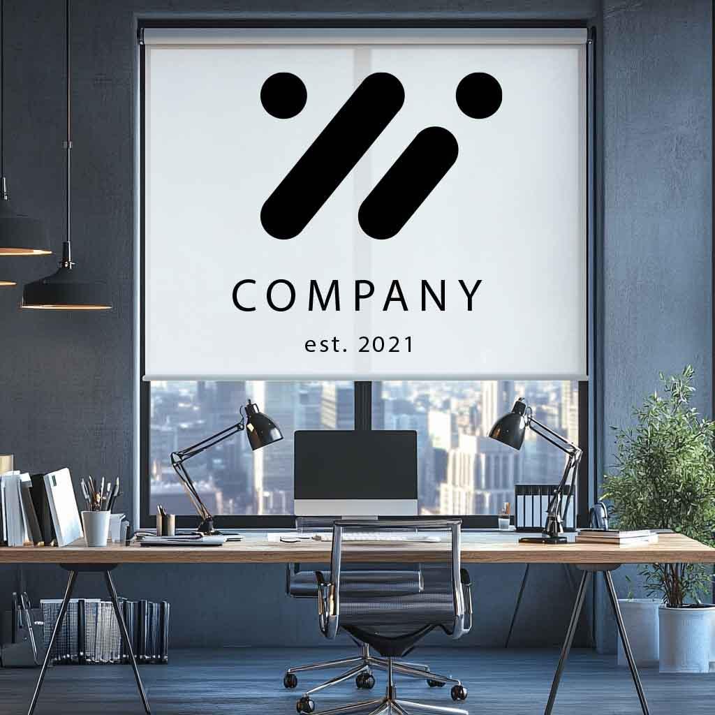 Custom Logo Roller Blind: Office Window Covering, Digital Print - Etsy