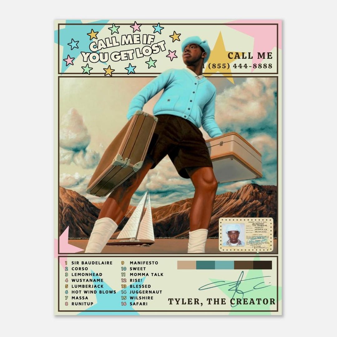 Tyler, the Creator Call Me If You Get Lost Album Poster Custom Graphic Art Print for Home Decor ...