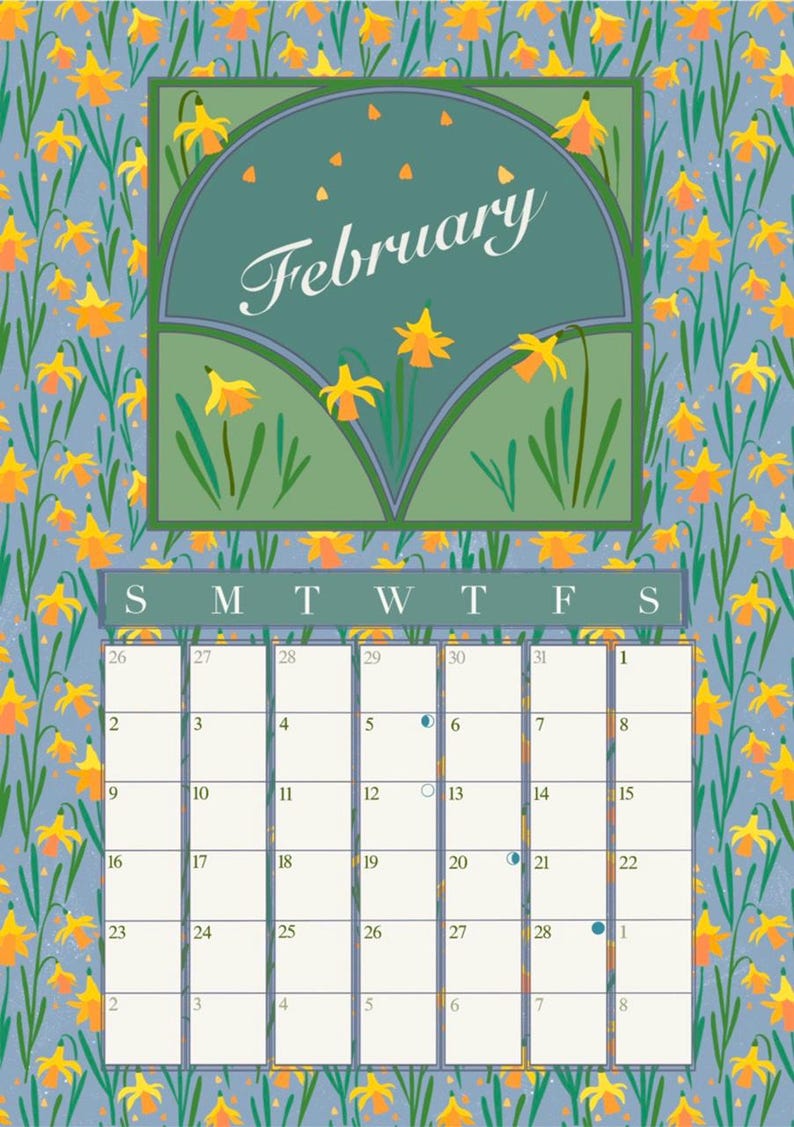 2025 Floral Calendar A3 Fruits and Flowers Calendar Wall Calendar ...