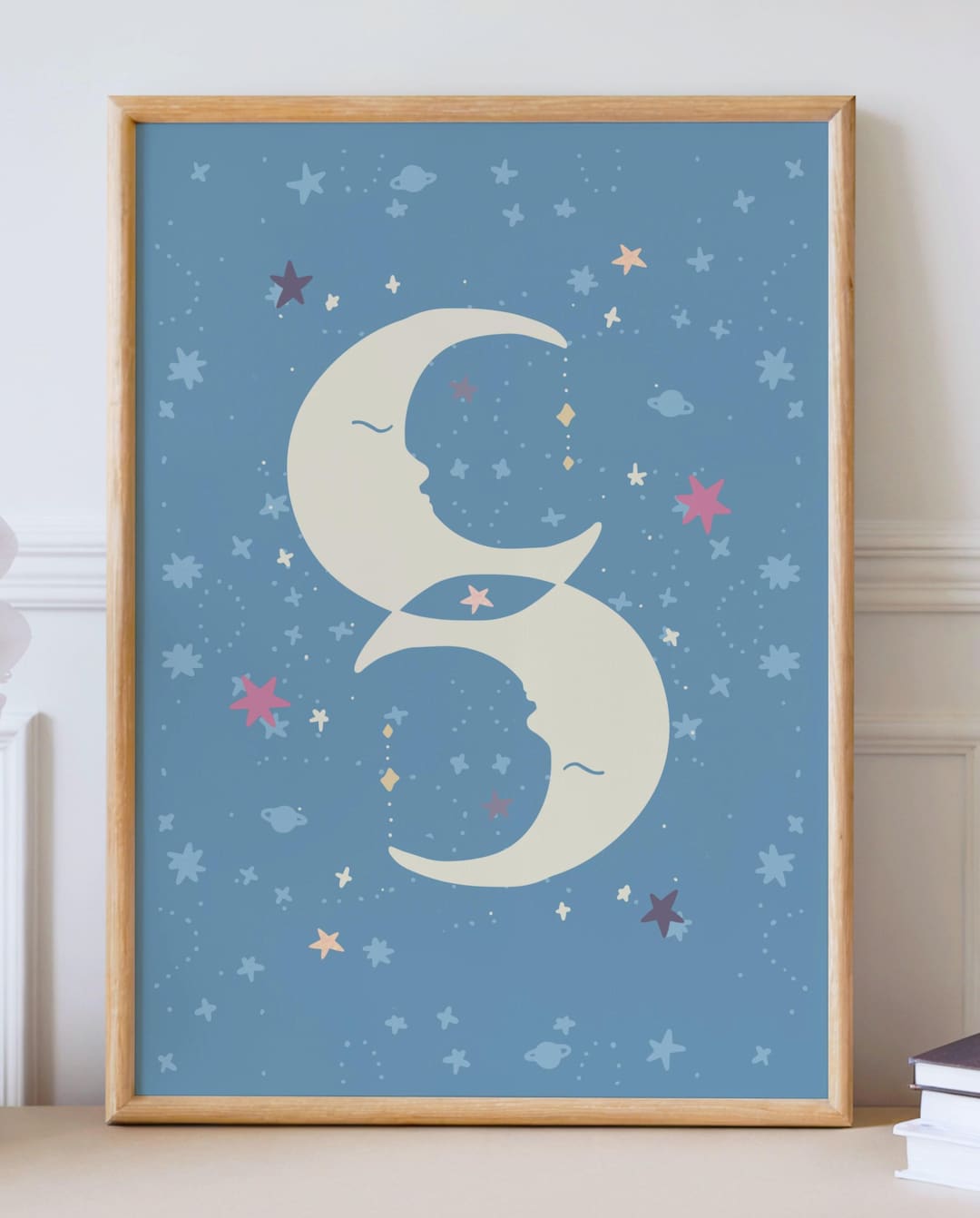 Twin Moons Printable Poster, Digital Download, Crescent Moons With ...