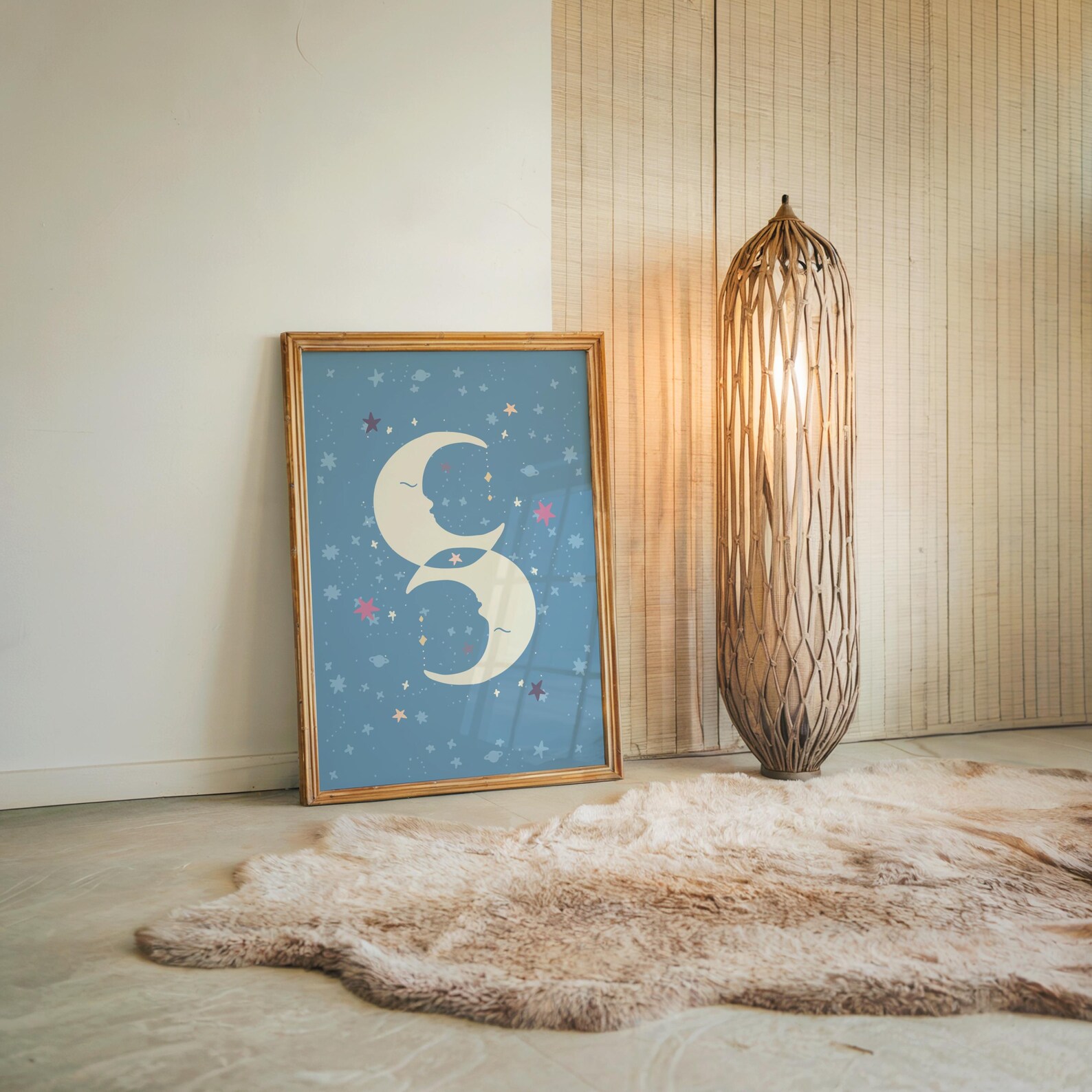 Twin Moons Printable Poster, Digital Download, Crescent Moons With ...