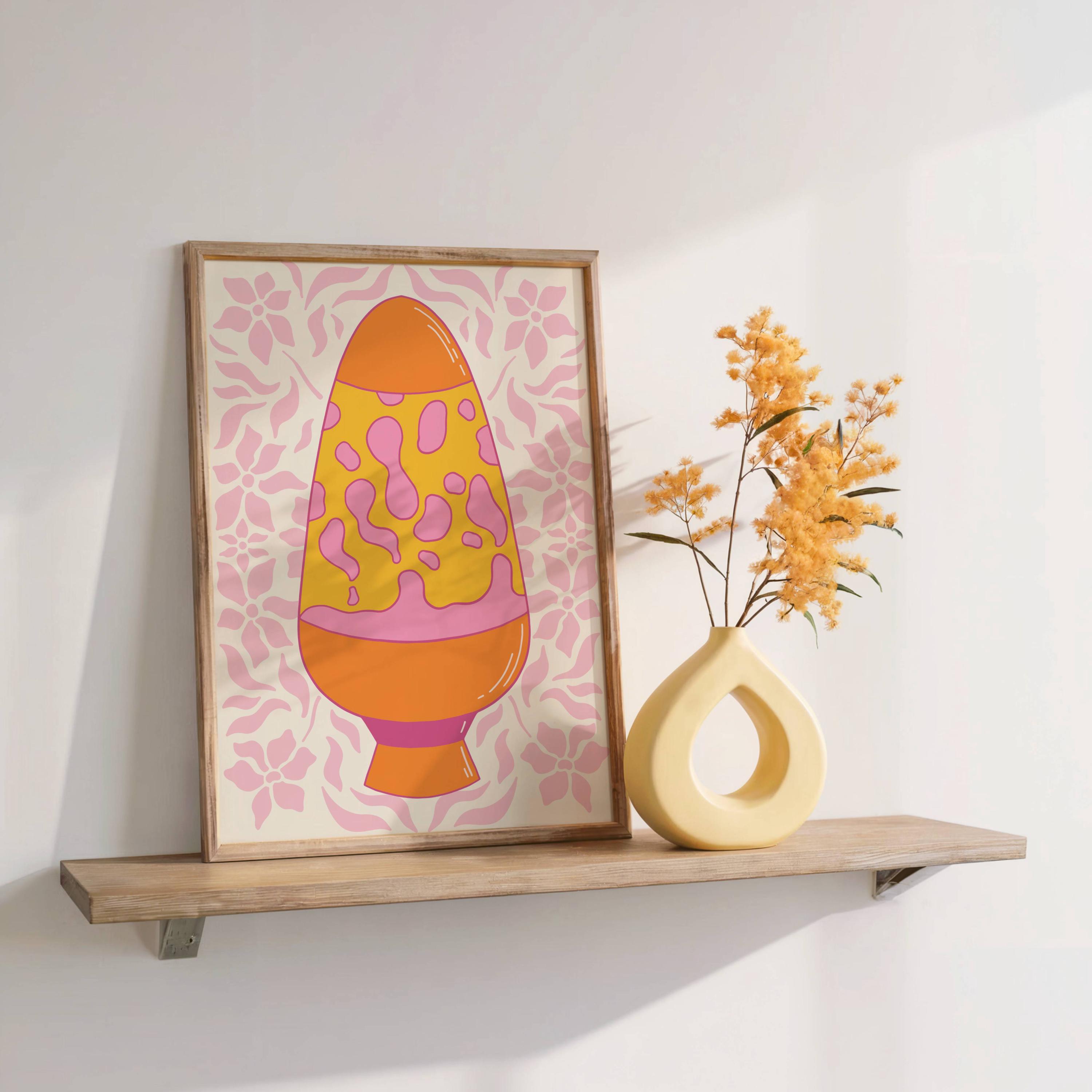 Groovy Lava Lamp Digital Print, Instant Download Lavalamp Wall Art ...