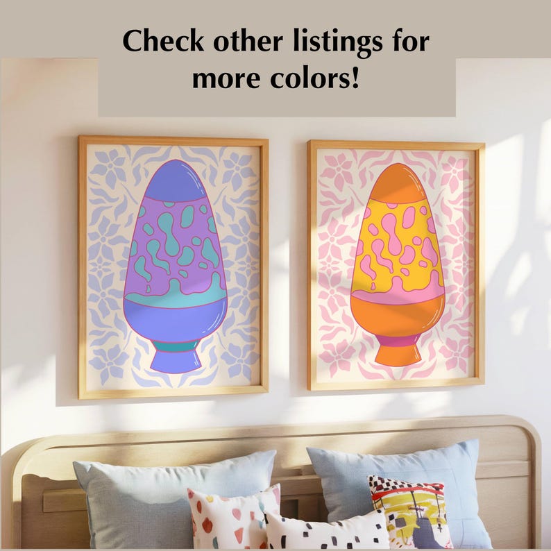 Groovy Lava Lamp Digital Print, Instant Download Lavalamp Wall Art ...