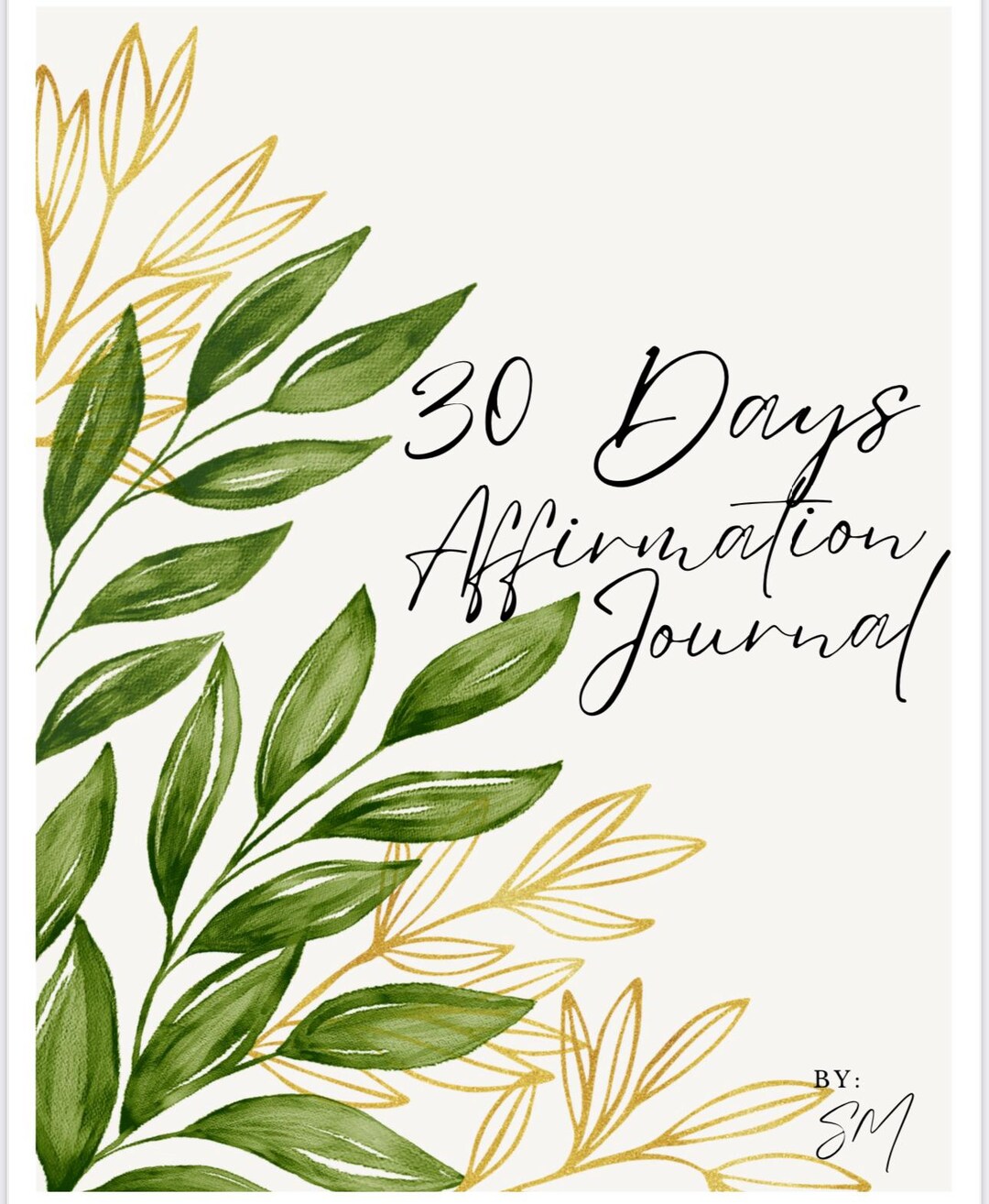 30 Days Affirmation Journal - Etsy