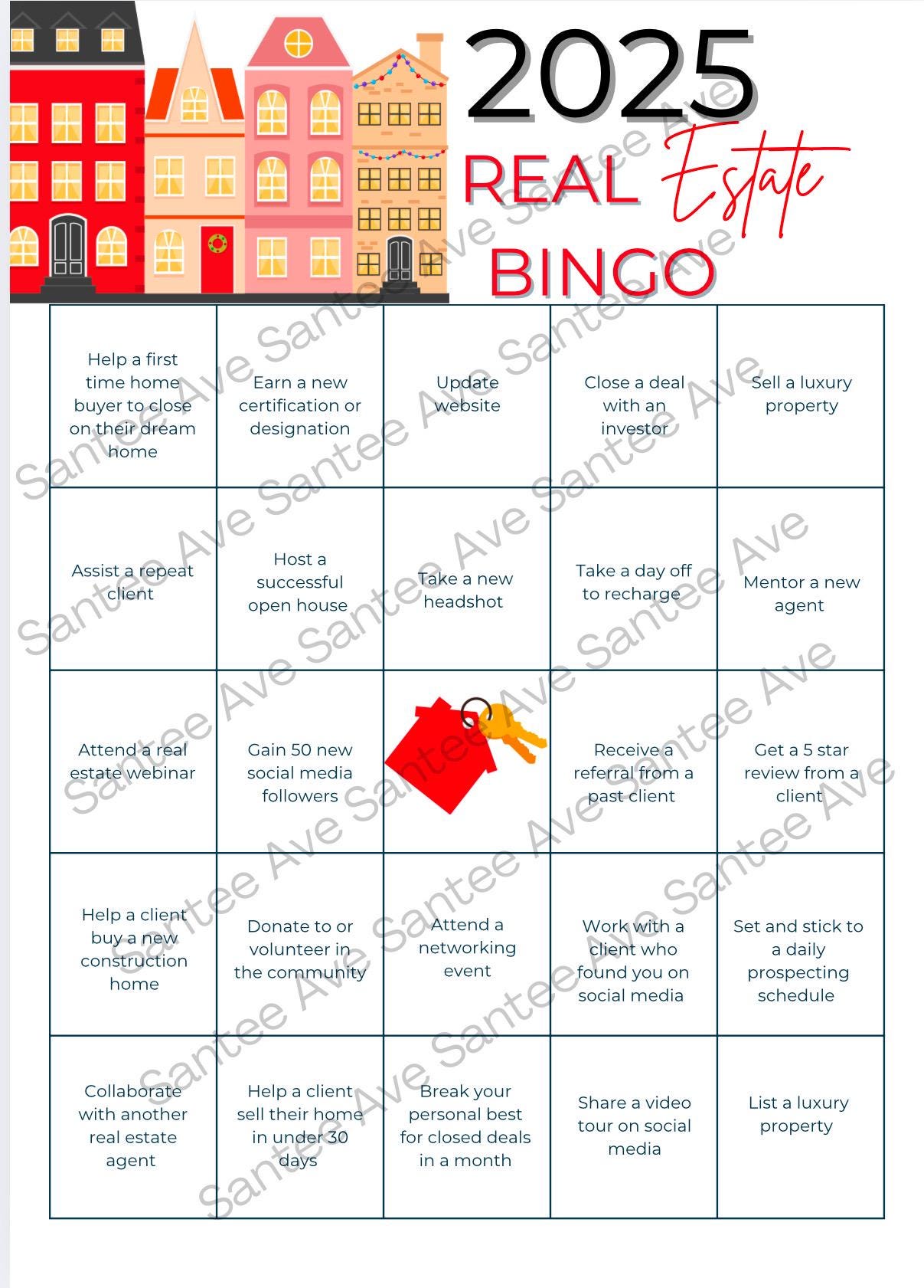 2025 Real Estate Bingo Cards – Printable Realtor Goal Trackers for the ...