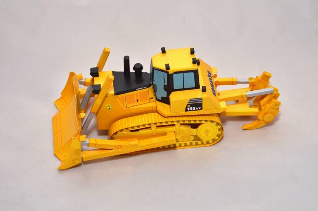 Papercraft Kit- Bulldozer -3D Construction Vehicle Model | 3d Paper ...